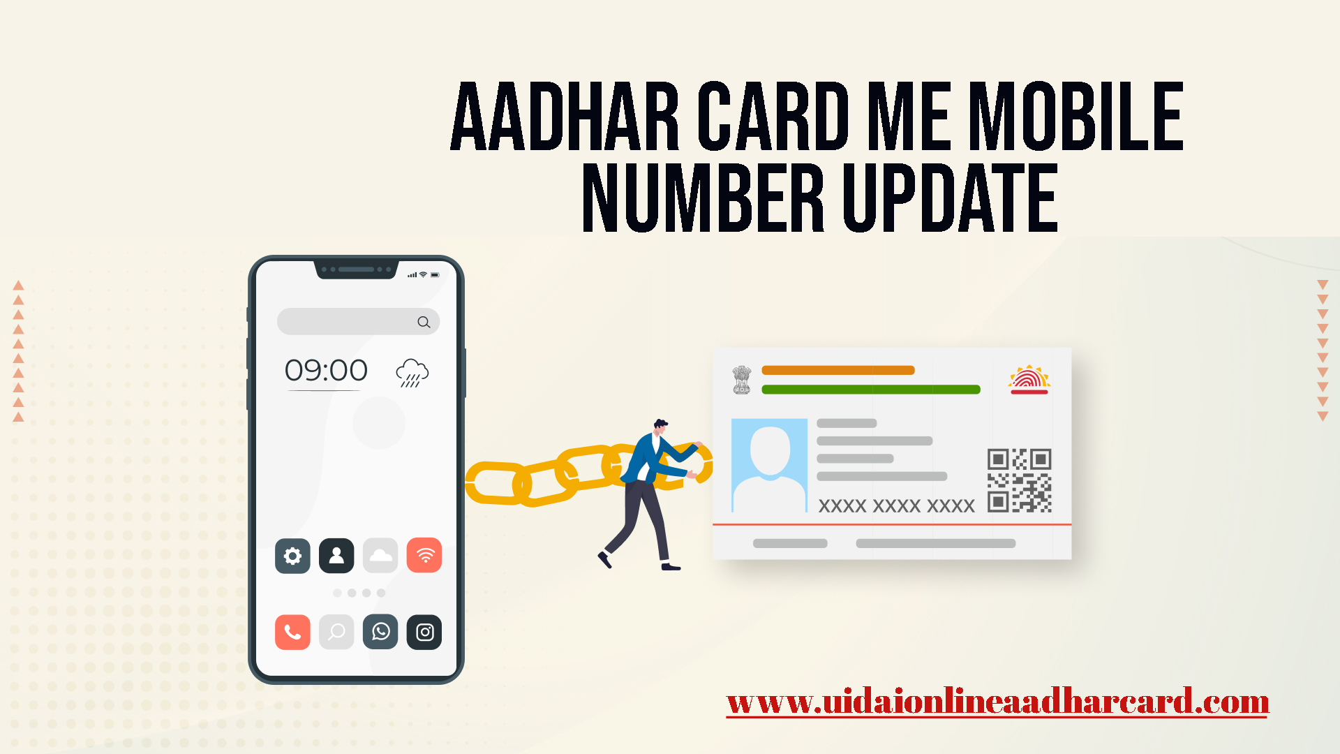 Aadhar Card Me Mobile Number Update, How to change Mobile No.
